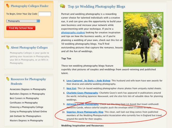 Top 10 wedding photographer blogs | Top 50 Wedding Photography Blogs ...